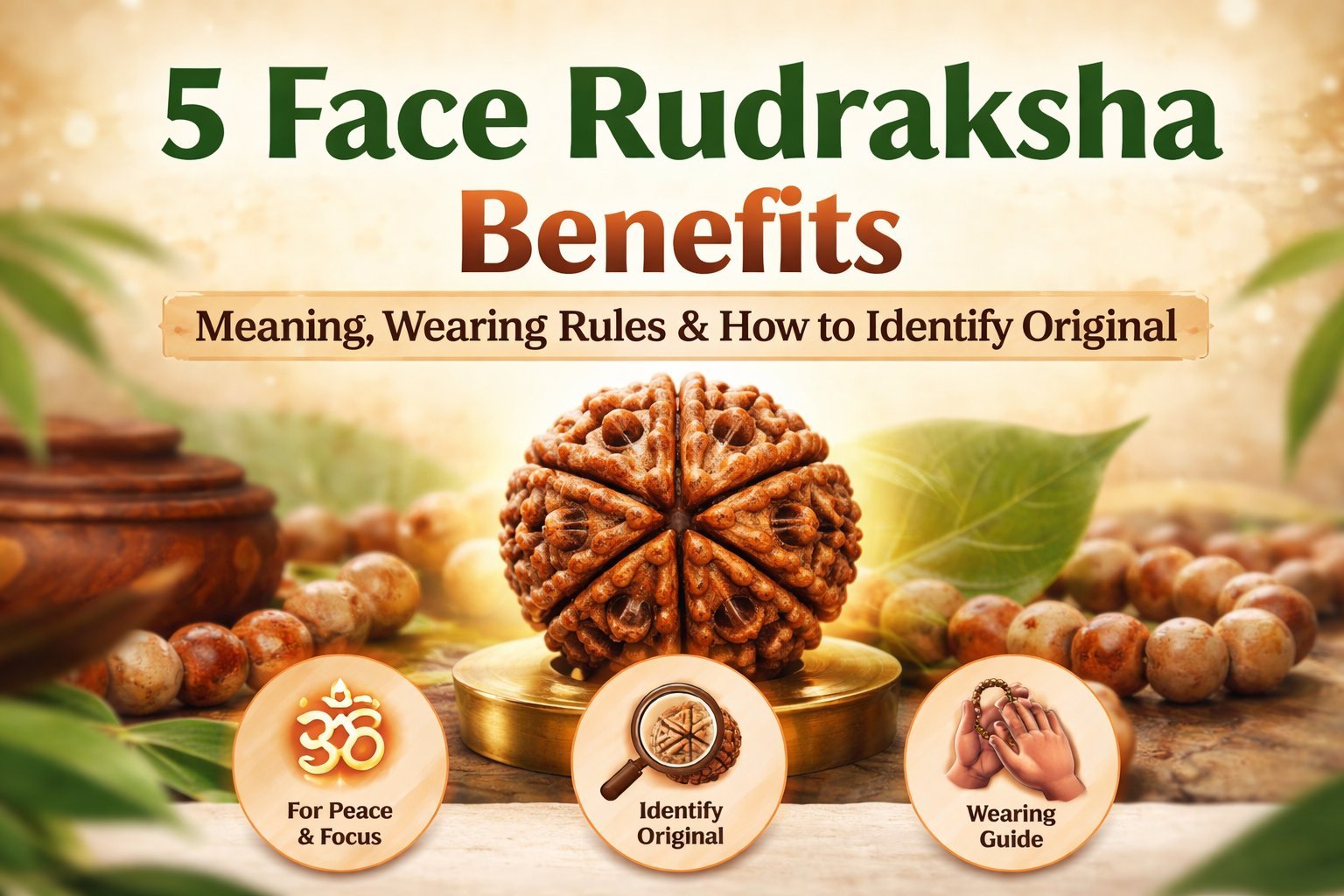 5 Face Rudraksha Benefits: Meaning, Wearing Rules & How to पहचानें Original